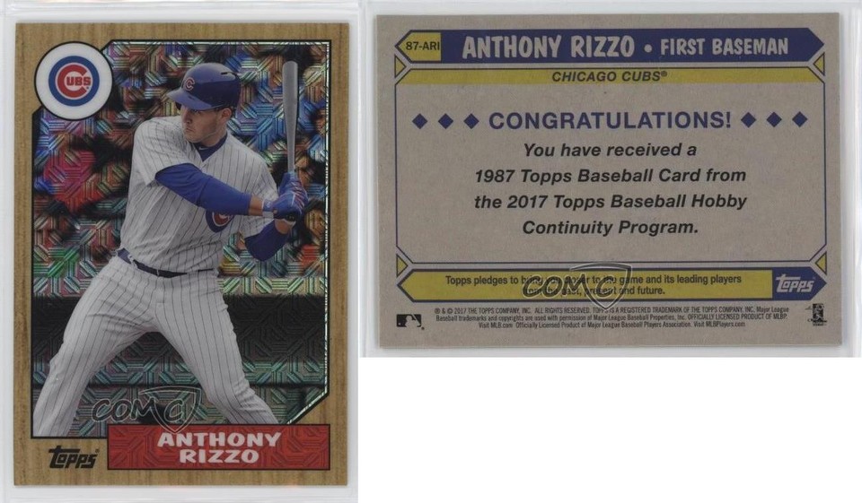 2017 Topps Silver Pack 1987 Design Chrome Anthony Rizzo #87-ARI 1fp4 | eBay