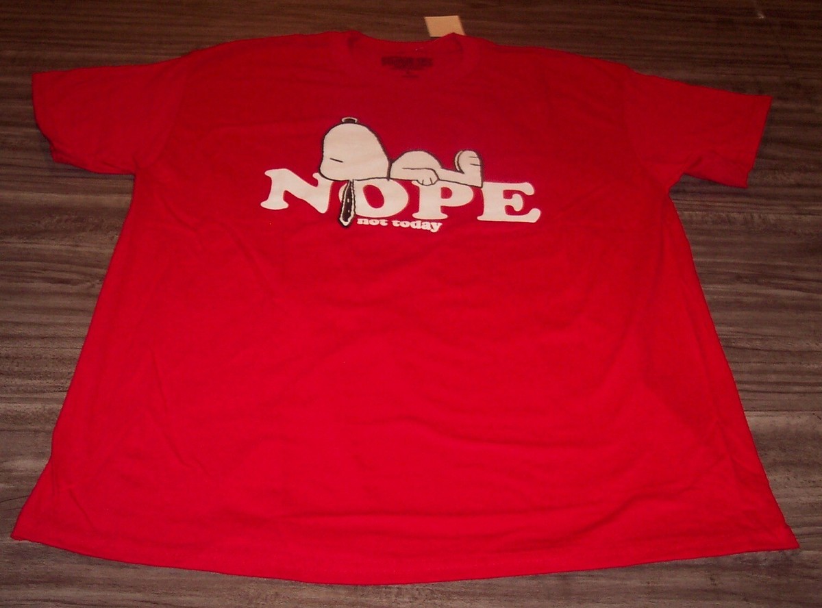 Snoopy Nope Not Today T Shirt Peanuts Snoopy Nope Not Today Adult