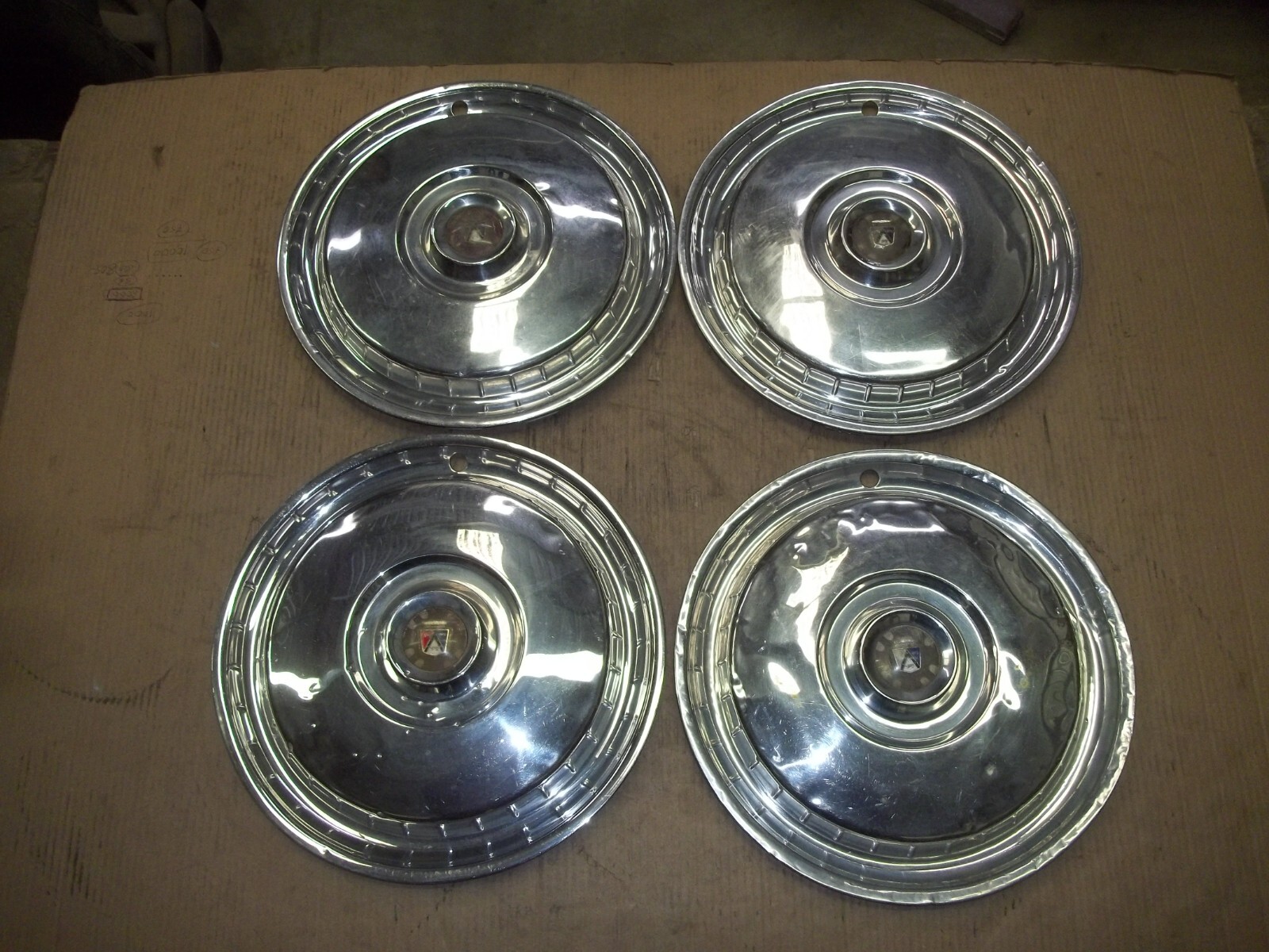 1955 55 1956 56 Ford Hubcap Rim Wheel Cover Hub Cap 15" OEM USED SET 4 ...