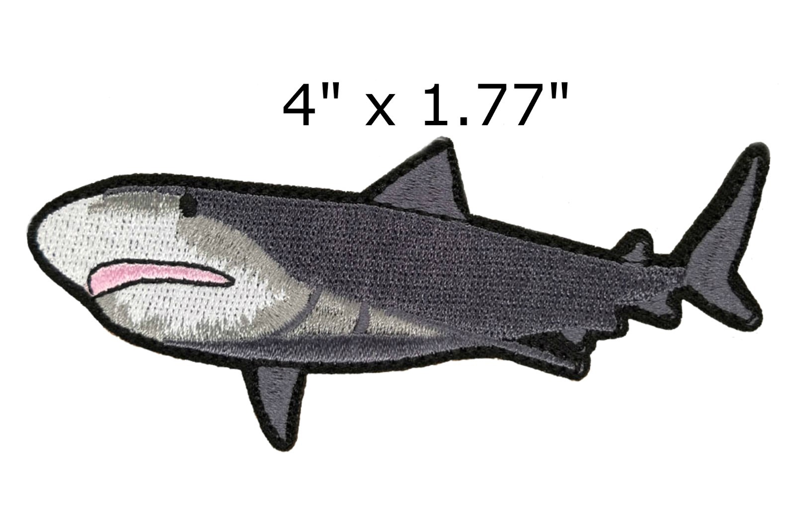 GREAT WHITE SHARK EMBROIDERED PATCH iron-on FISH applique Carcharodon ...