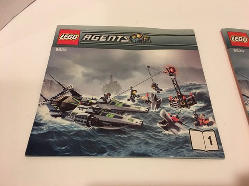Lego 8633 Agents Mission 4 Speedboat Rescue 100% Complete 340 Pieces w ...
