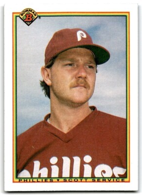 1990 Bowman Baseball Card Scott Service Philadelphia Phillies #143 | eBay