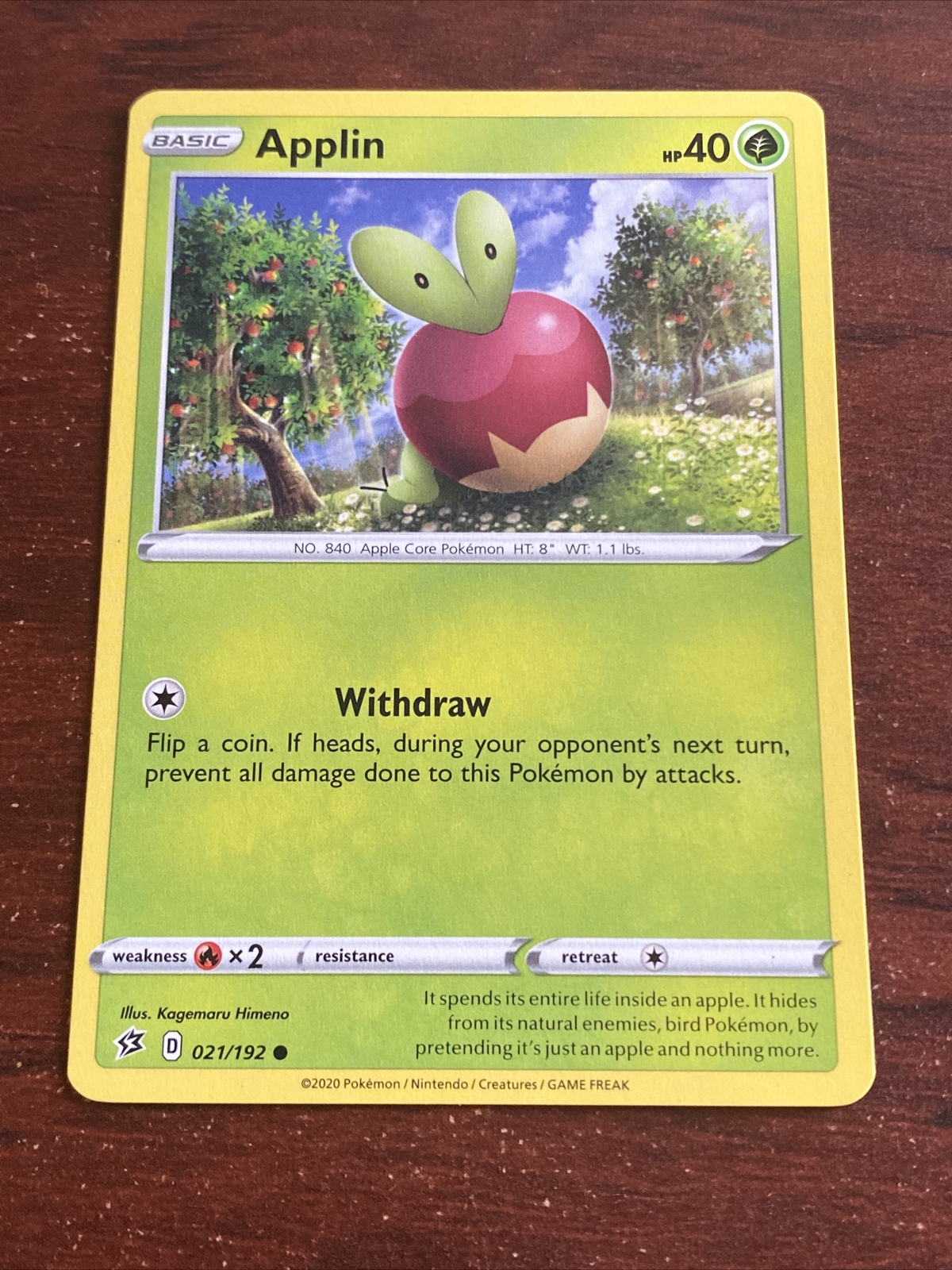 Pokemon Rebel Clash Applin Common Card 021/192 B8976* | eBay