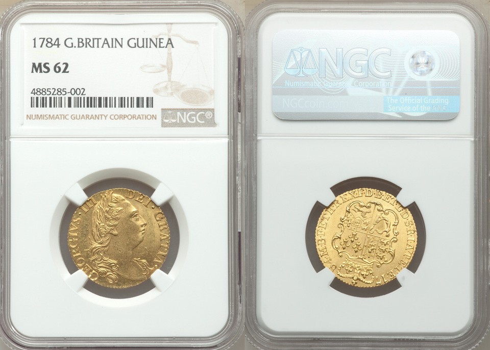 Great Britain 1784 George III gold Guinea NGC MS-62 | eBay