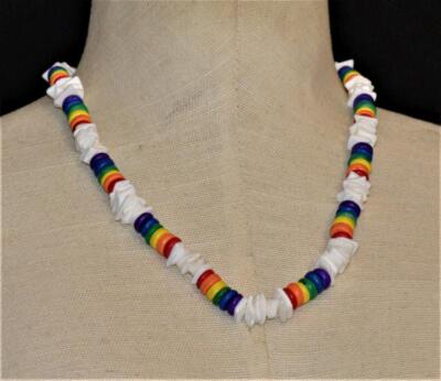 NWT BODY RAGE SPENCER'S White Rainbow Beads 20" Choker Necklace | eBay