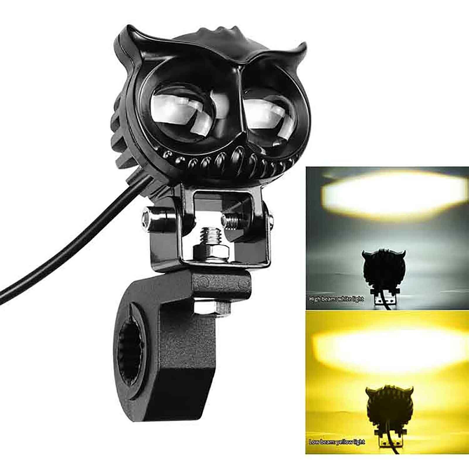 Double Lamp Bead LED Headlight Spotlight Motorcycle Car Off-Road ATV ...