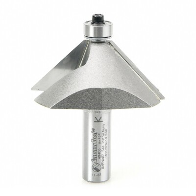 Amana Tool Carbide Tipped LARGE Chamfer 45 Degree Router Bit with 1 ...