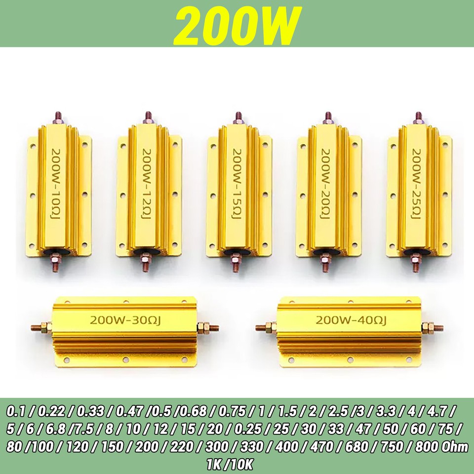 5/10 ~500W Watt High Power Aluminum shell Wirewound Metal Resistor 0.1 ...