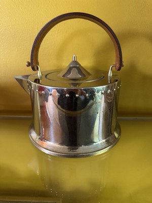 BODUM OTTONI C. Jorgensen Italy INOX 18/10 Wood Handle Tea Kettle ...