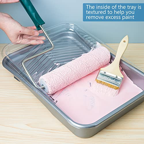 9-Inch Paint Tray Set, 12-Pack | Deep Capacity Washable Paint Trays ...