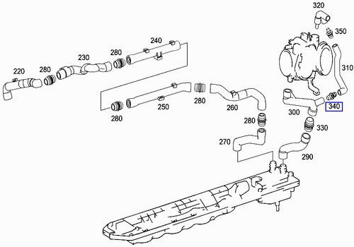 Mercedes Hose Pipe Line Butt Joint Splice Connector A1179901578 New ...