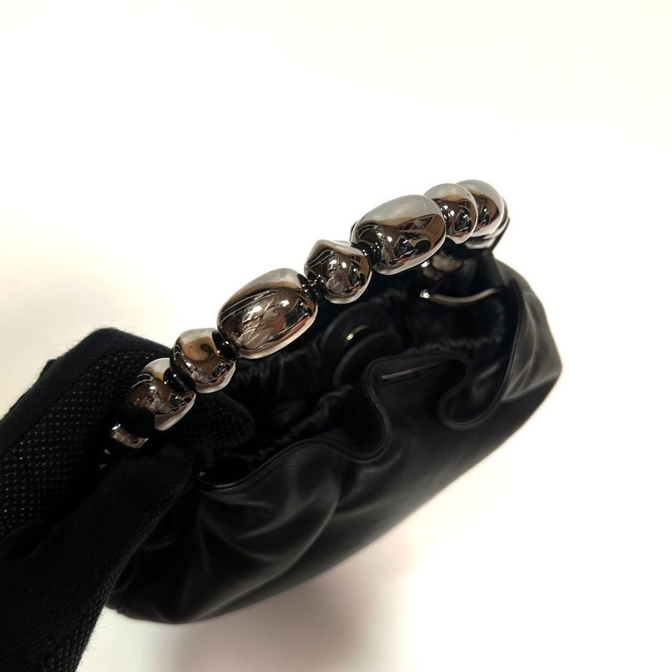 Dior Maris Pearl Handbag All Leather Black Authentic New 80cm | eBay