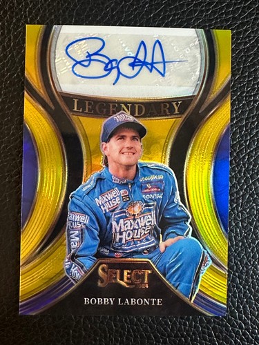 2024 Panini Select Legendary Gold Prizm Bobby Labonte 8/10 Auto ...