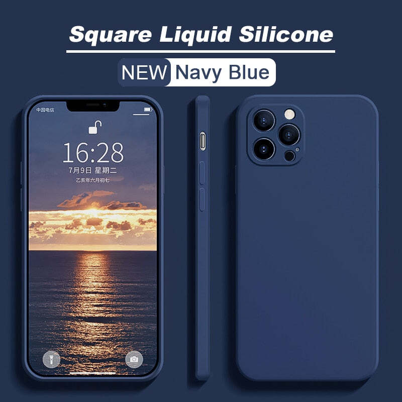 Liquid Silicone Solid Phone Case For iPhone 12 13 14 | eBay