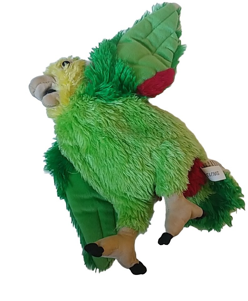 Folkmanis Folktails Amazon Parrot 10” Full Body Hand Puppet Green Red ...