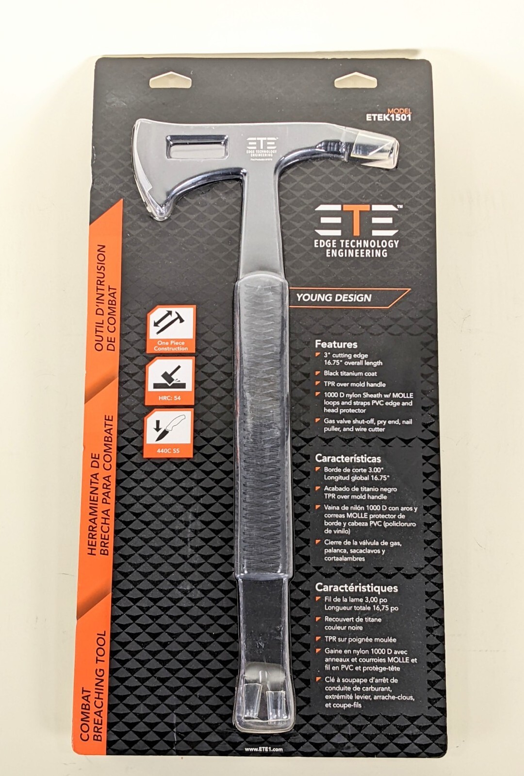 Edge Technology ETE Young Design Combat Breaching Tool 16 3/4" Length ...