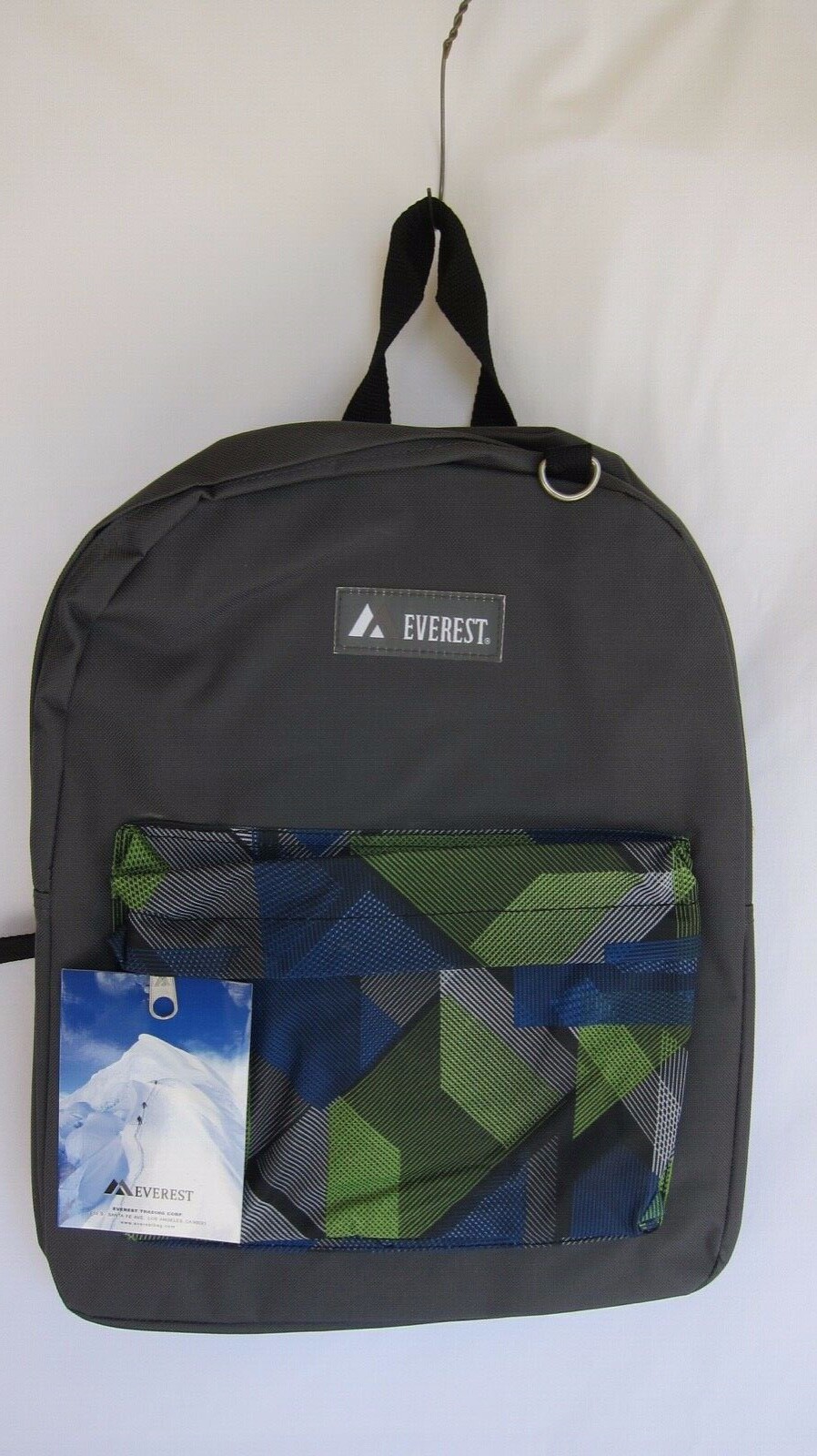 Everest Classic Color Block Backpack B/W Checker/Camouflage-Orange/Blue ...