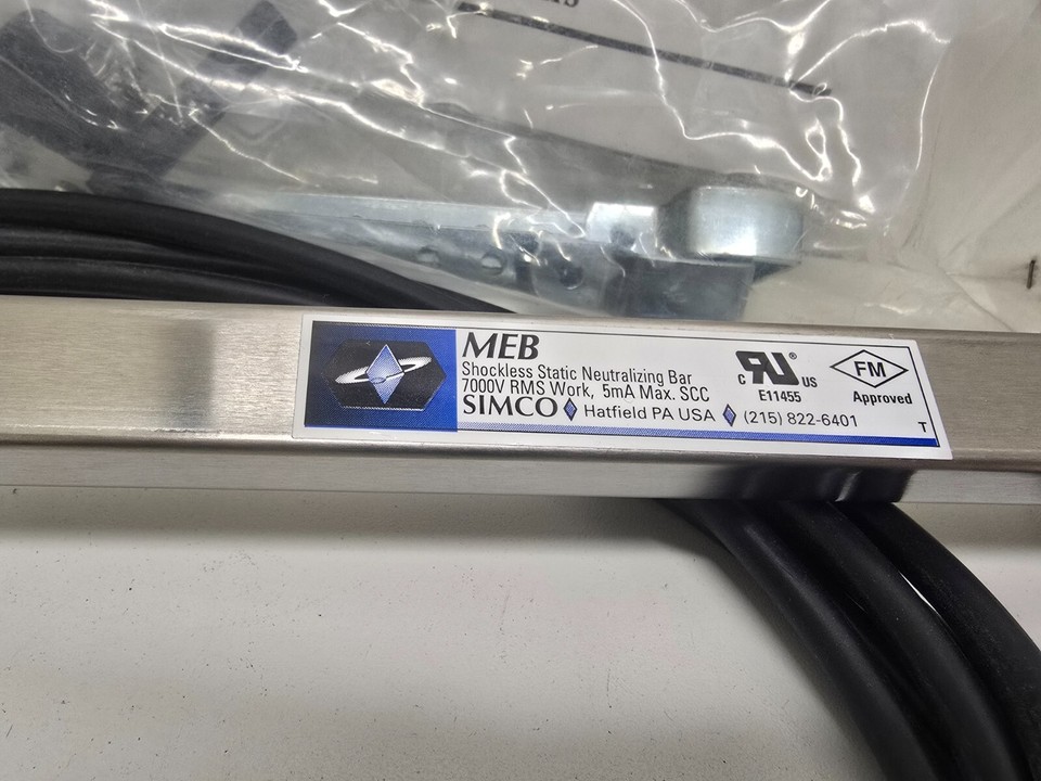 NEW IN BOX! SIMCO ION MEB 7000V 5MA SHOCKLESS STATIC NEUTRALIZING BAR ...