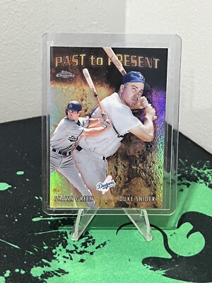 2001 Topps Chrome Past to Present Refractor Shawn Green Duke Snider # ...