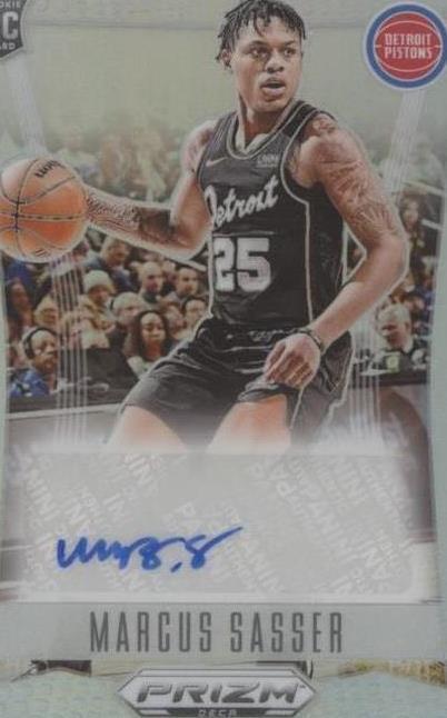 2023-24 Panini Prizm Deca - Signatures Marcus Sasser #DS-SAS Silver ...