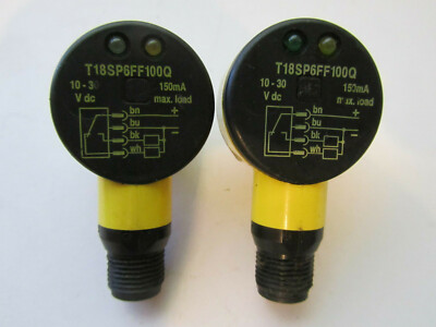 2 X BANNER T18SP6FF100Q 33415 EZ-BEAM SENSORS USED | eBay