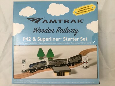 Wooden Amtrak Train P42 Superliner Set with bonus Coach car ...