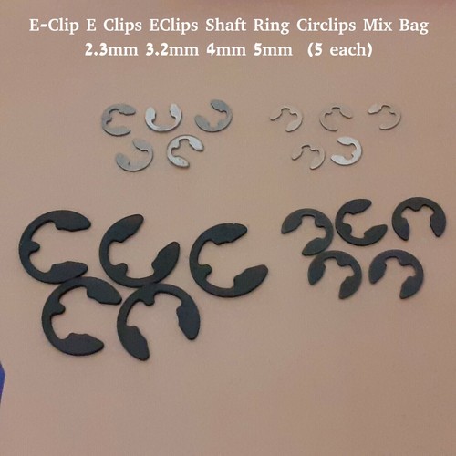 EClips Shaft Ring Circlips Mix Bag 2.3mm 3.2mm 4mm 5mm (5 each) 1st ...