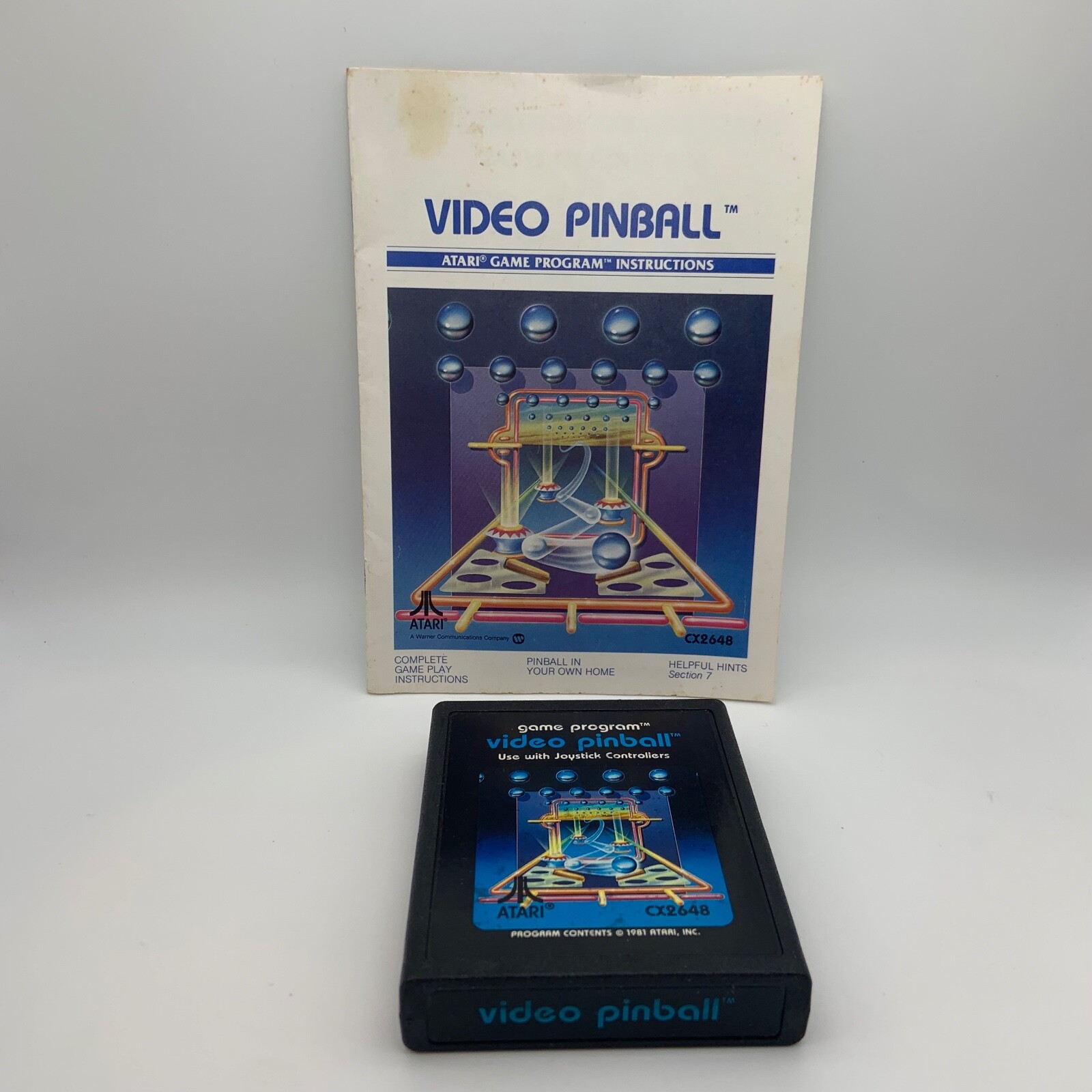 Vintage 1980 Atari Video Pinball Game Program with Original Manual | eBay