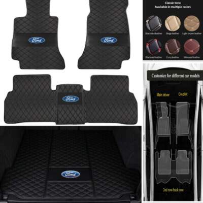 For Ford Car Floor Mats & Trunk Mat Custom Carpets All Weather ...