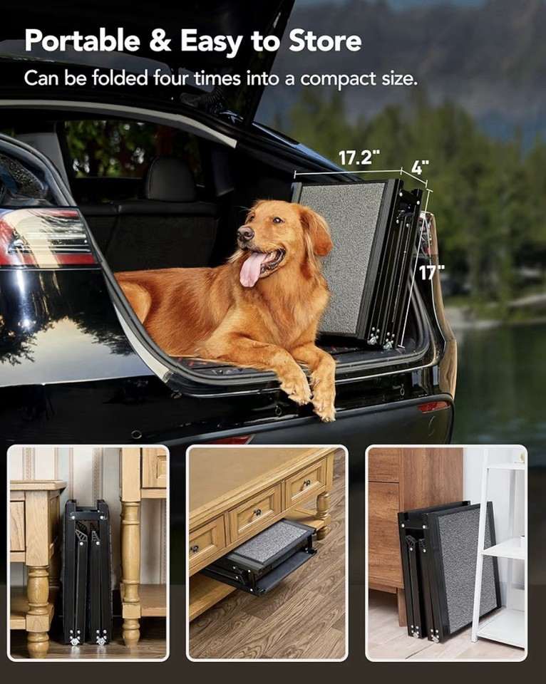 Dog Ramp for Car 63" Long & 17" Wide Portable Dog Ramps for Large Dogs ...
