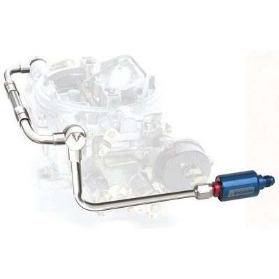 Edelbrock 8133, Kit Natural Stainless Dual Feed Fuel Line Kit ...