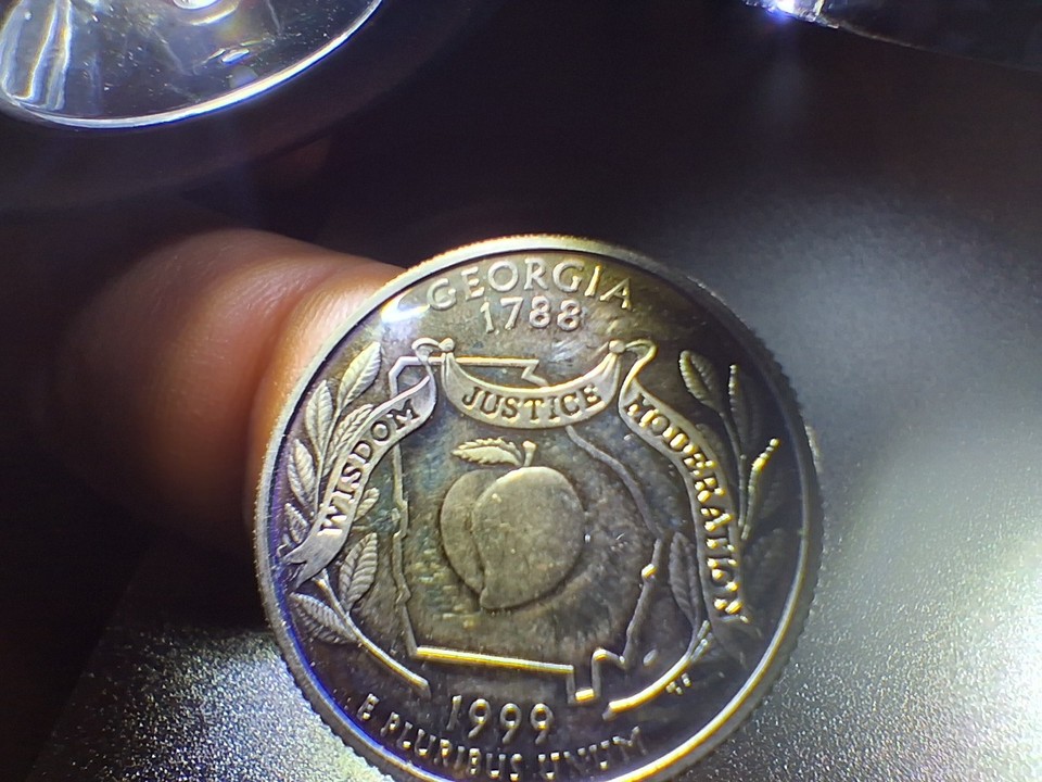 1999-S Georgia State Quarter Perfect Circulated Condition. Actual Coin ...