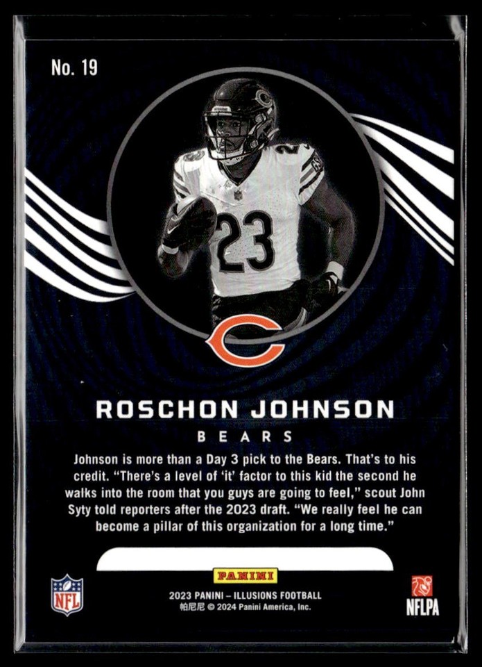 2023 Panini Illusions #19 Roschon Johnson Football Card 1101E | eBay