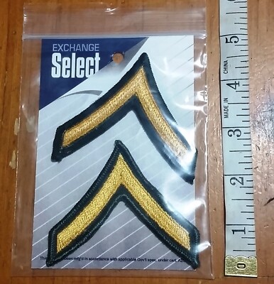 2 US Army E-2 PV2 Private Uniform sleeve shoulder Rank Patch WWII ...