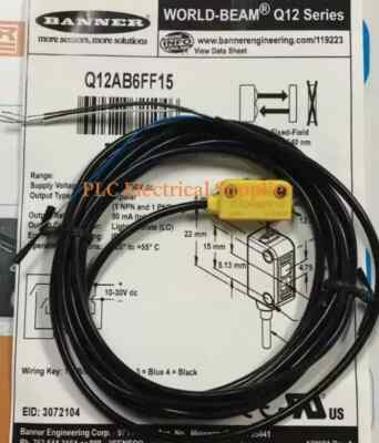 Q12AB6FF15 1PC NEW BANNER Photoelectric Sensor Q12AB6FF15 Fast Shipping ...