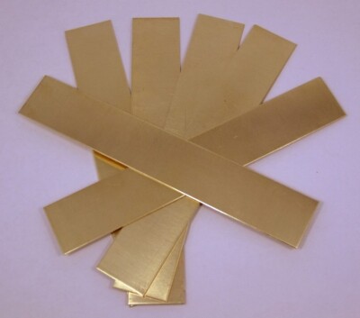 Raw Brass Sheet, Bracelet Cuff Blanks 6" x 1" 26ga Package Of 6 | eBay