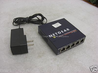 Netgear fs105 v2 prosafe 5-port 10/100 fast ethernet switch w/ 332 ...