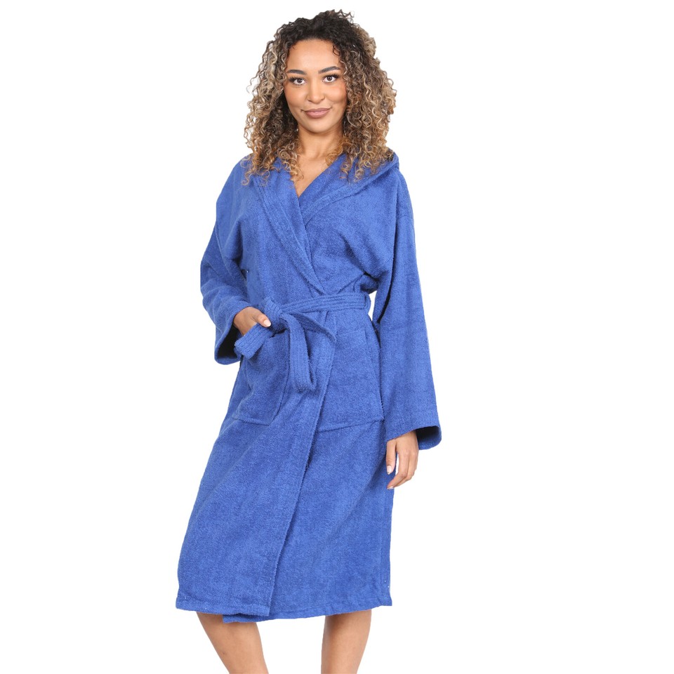 TERRY TOWEL BATH ROBE UNISEX LUXURY SOFT EGYPTIAN COTTON TOWELLING ...