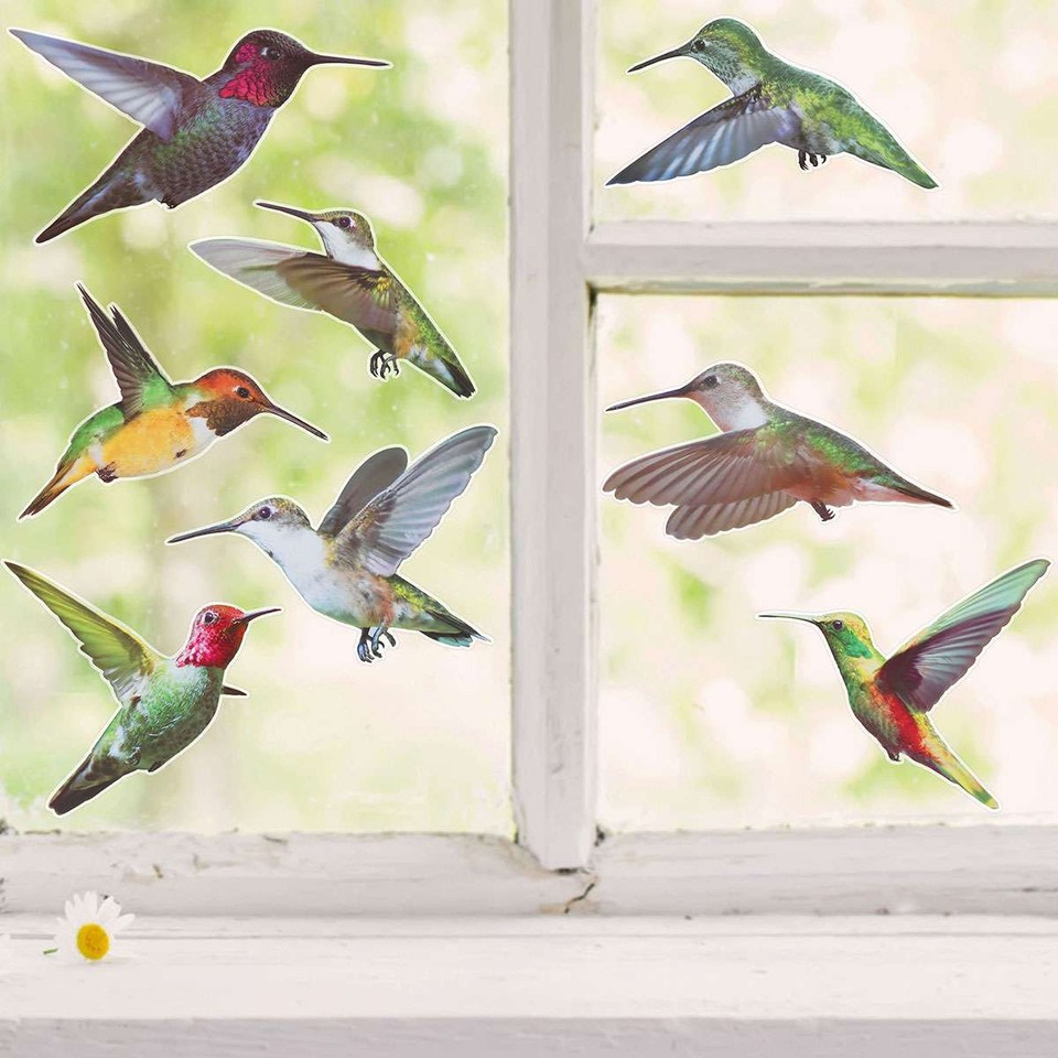 9/38 Pcs Large Anti Collision Window Clings Bird Decals for Prevent ...