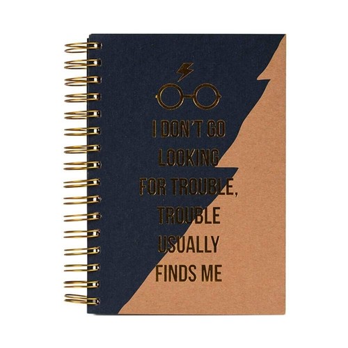 Harry Potter Trouble Finds Me Premium A5 Wiro Notebook - Spiral-Bound ...