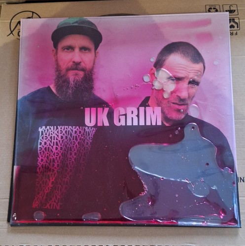 SLEAFORD MODS UK GRIM Ltd 1000 smoke VINYL blood red GEL cover Blood ...
