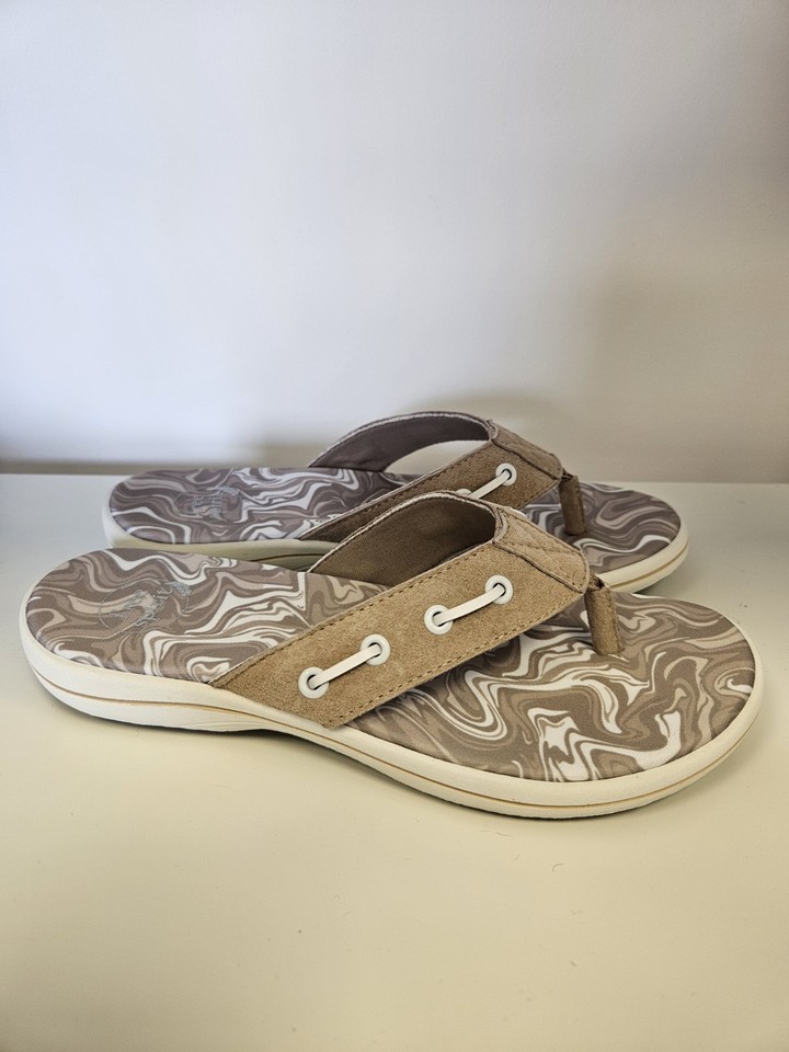 Ladies Leather Flip Flop - beige - Size UK 4 | eBay UK