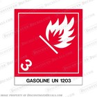 Fits Gasoline UN 1203 Flammable Label | eBay