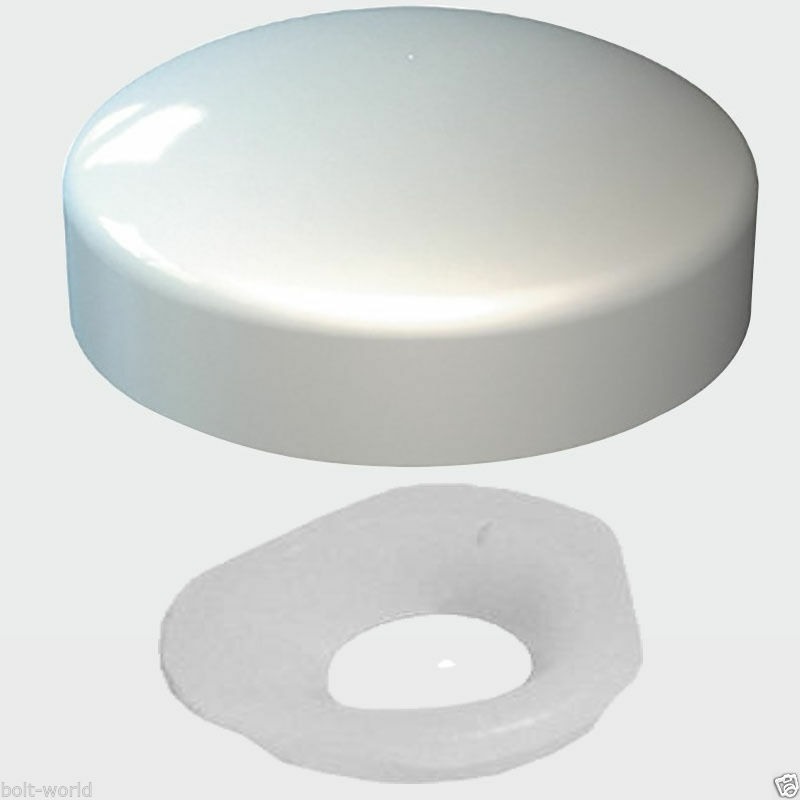 100 ASSORTED PLASTIC DOME SCREW COVER CAP CHROME WHITE BLACK BROWN ...
