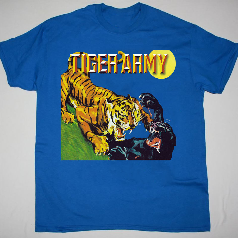 Tiger Army - Tiger Army Album Poster Blue Cotton All Size T-Shirt | eBay