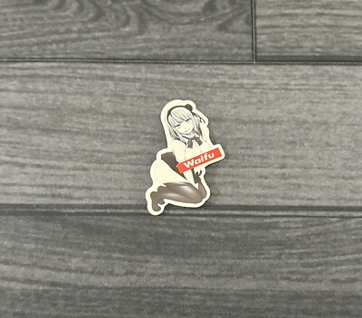 Waifu | Waifu Material Anime Girl Sticker Decal | Great For Bottles ...