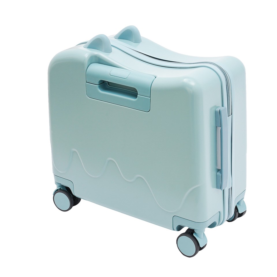 Ride-On Luggage Kids 18" Medium Hardside Suitcase Sky Blue Carry On ...