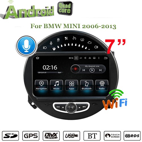 7"Car Video Player for BMW Mini 2006-2013 Touchscreen Stereo Radio GPS ...