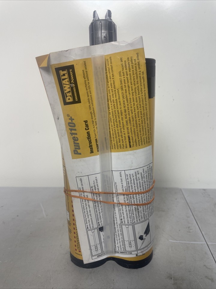 DeWalt Powers Pure Cartridge 110+ Adhesive Anchoring System 20.5 fl oz ...