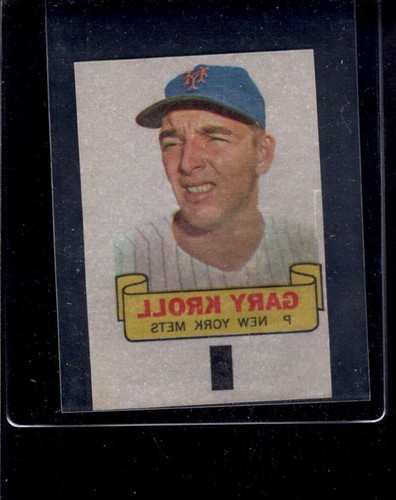 1966 Topps Rub-Offs #49 Gary Kroll EX/EX+ X3033896 | eBay